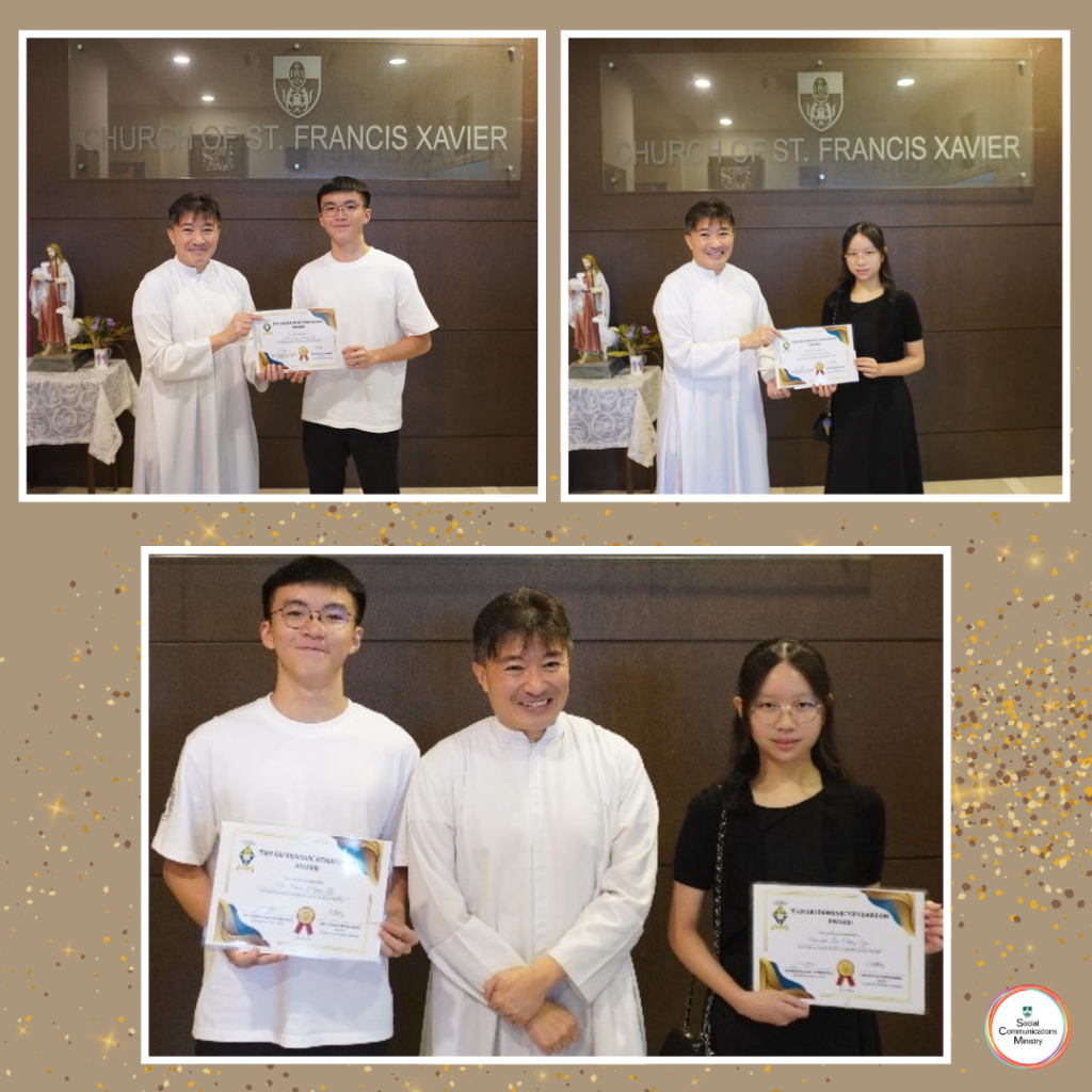 Two young SFX parishioners Receive Tan Sri Dominic Vendargon Award ...